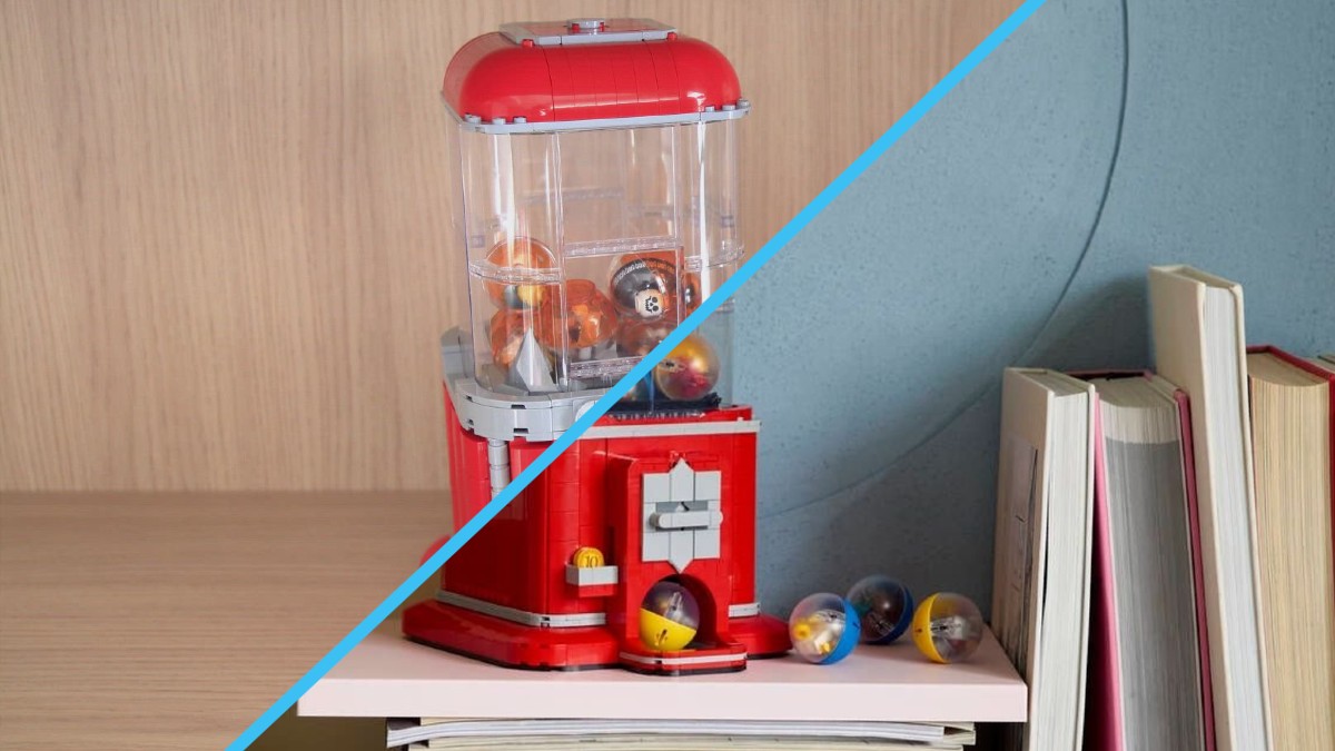Comparing LEGO Ideas 21358 Minifigure Vending Machine to the original ...