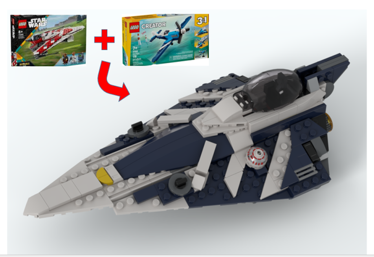 How to build Plo Koon’s Jedi Starfighter with two LEGO sets