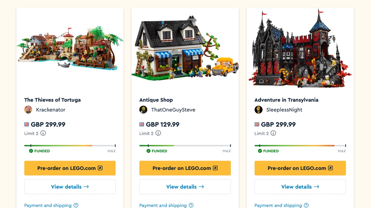 BrickLink Designer Program Series 5: latest sales and limits