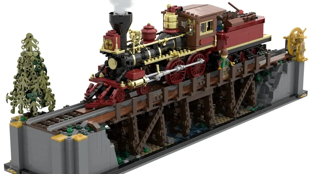 Chug your way to the 1800's with a detailed LEGO train