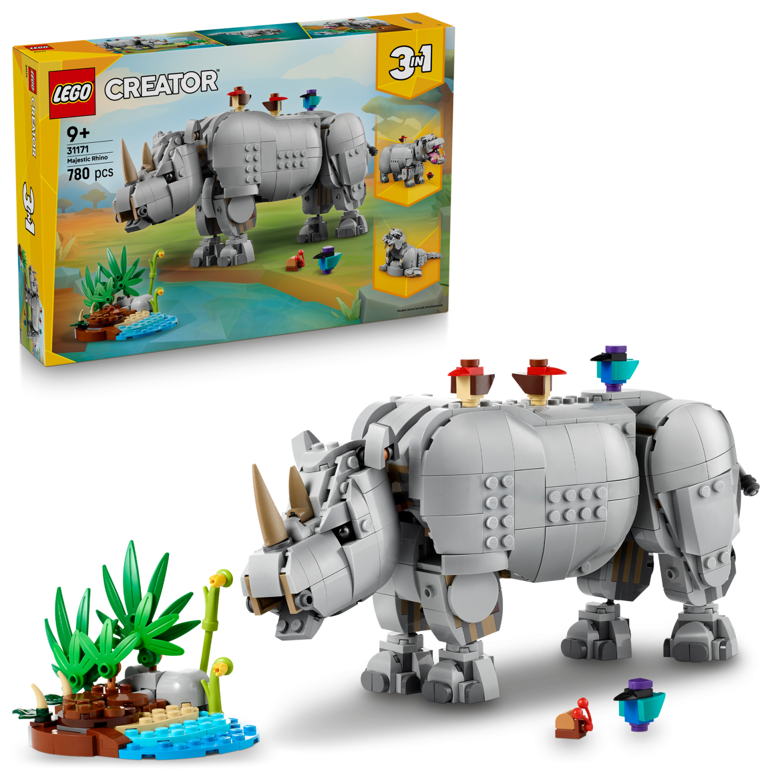 LEGO Creator 31171 Wild Animals: Majestic Rhino with Birds revealed