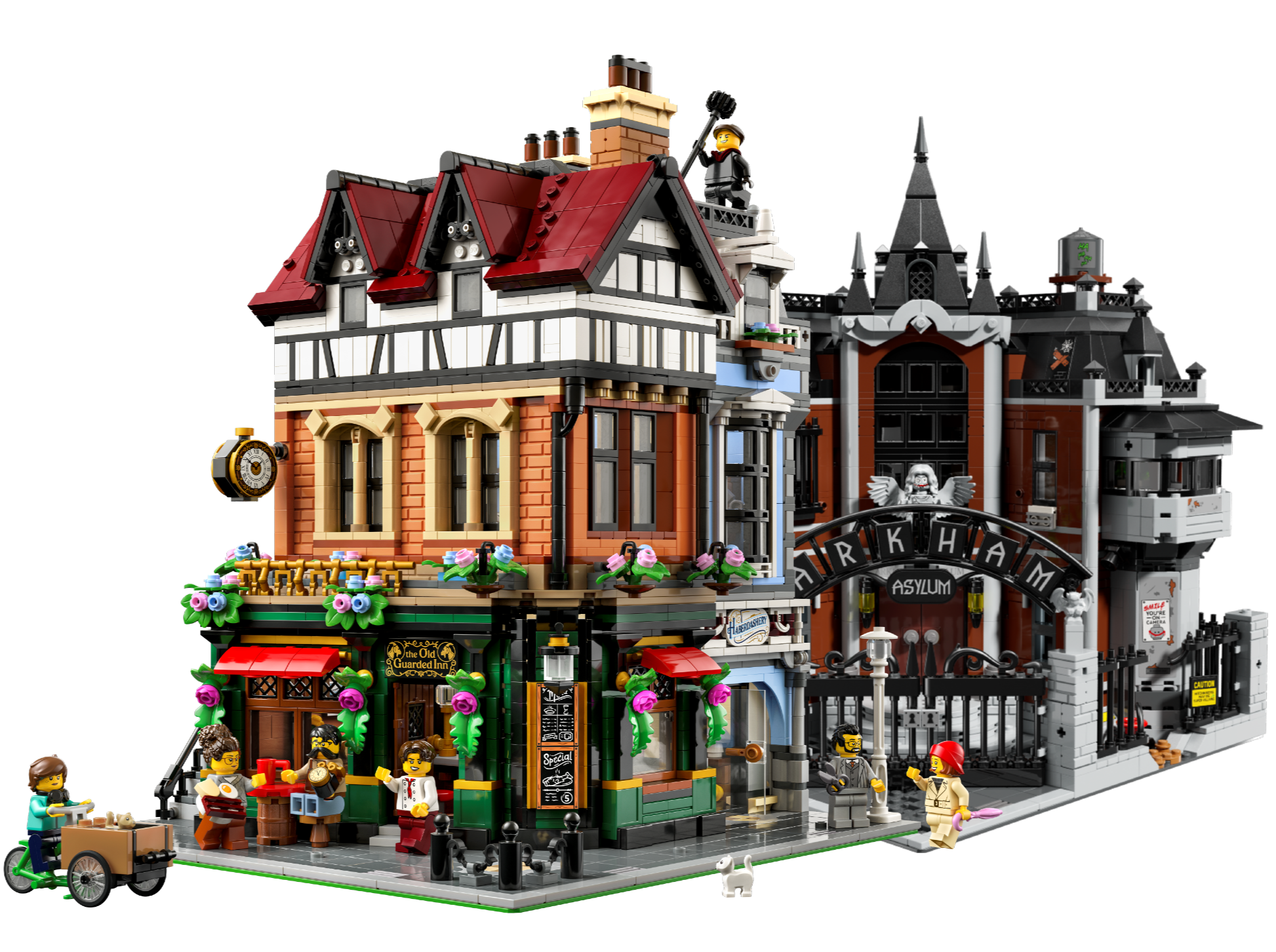 What will LEGO 76300 Arkham Asylum look like on a modular street?