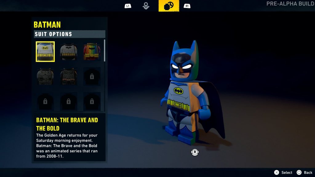 Every LEGO Batman: Legacy of the Dark Knight suit so far