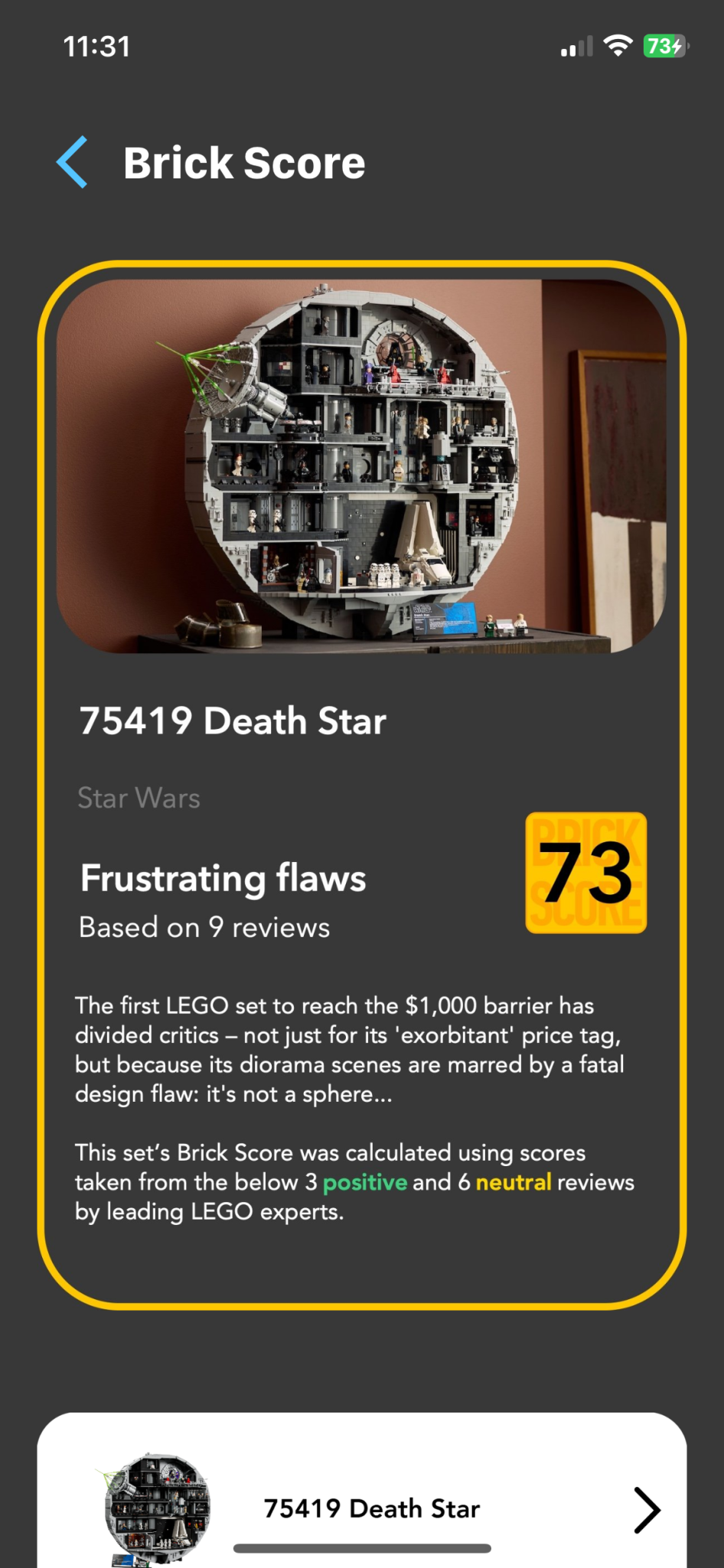 LEGO experts rate the UCS Death Star: here's how it scores