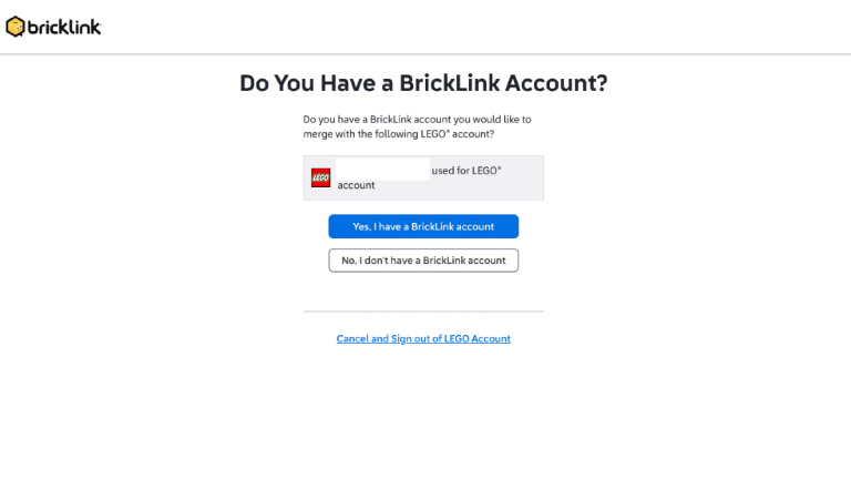 LEGO and BrickLink account integration process now live
