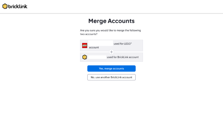LEGO and BrickLink account integration process now live