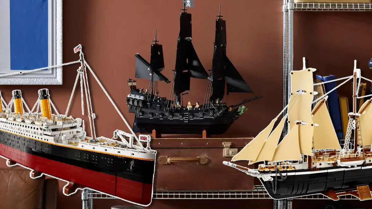 The first LEGO ships to sail so the Black Pearl could fly