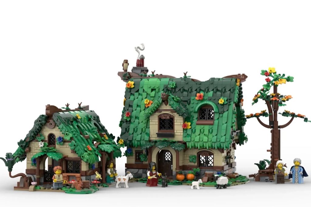 Fantasy LEGO fan designer recreates a witchy forest home