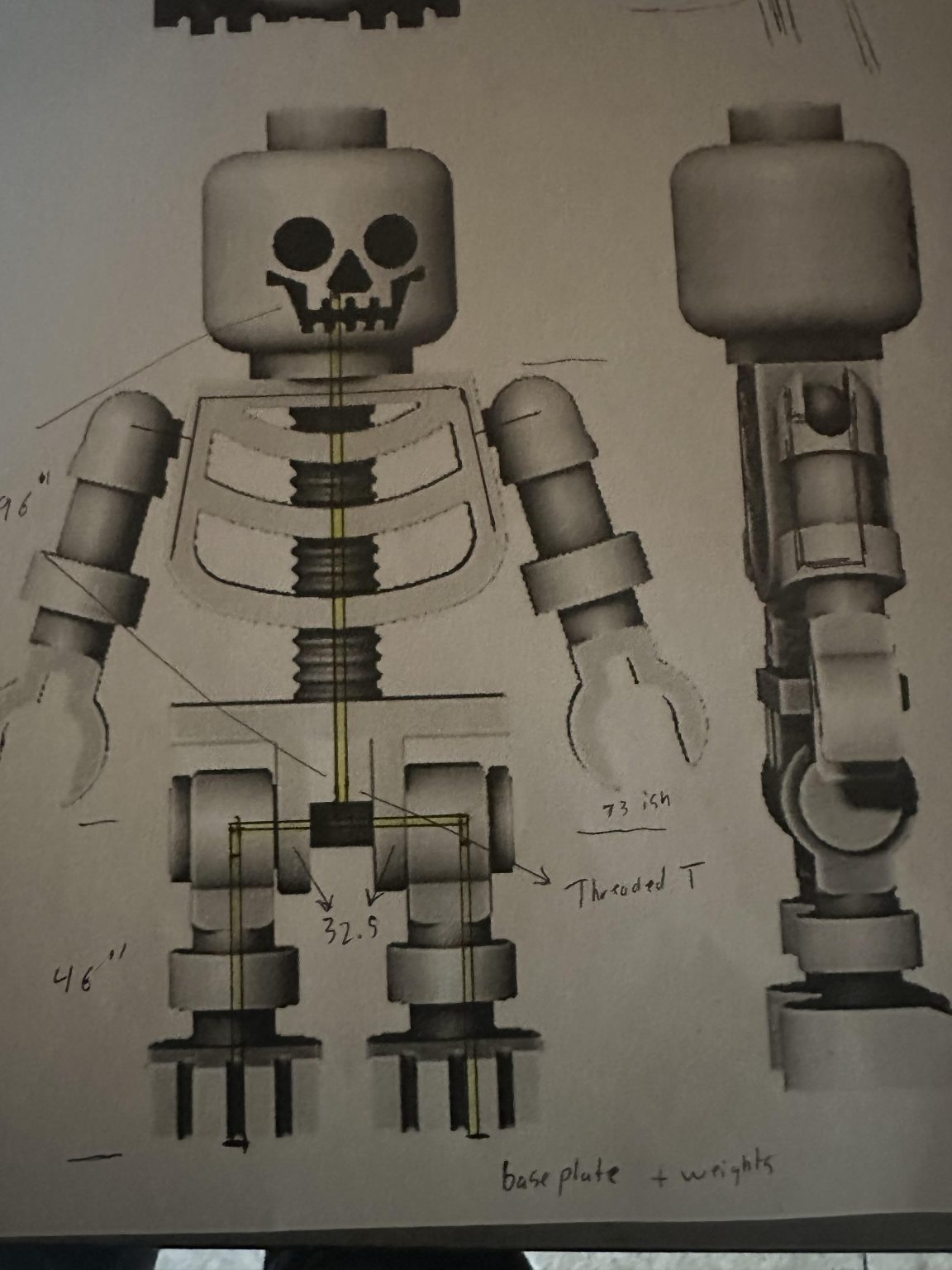 Make a LEGO skeleton as tall as your house for $2500