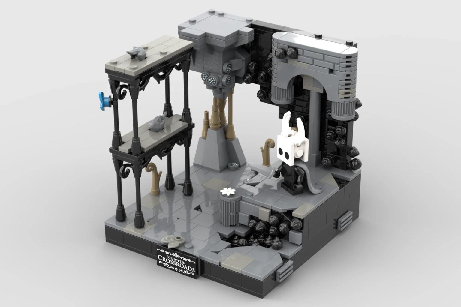 Four Hollow Knight spots recreated in one LEGO Ideas project