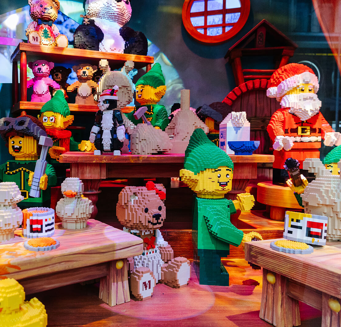 LEGO pops up at Melbourne's Myer Window in a festive display