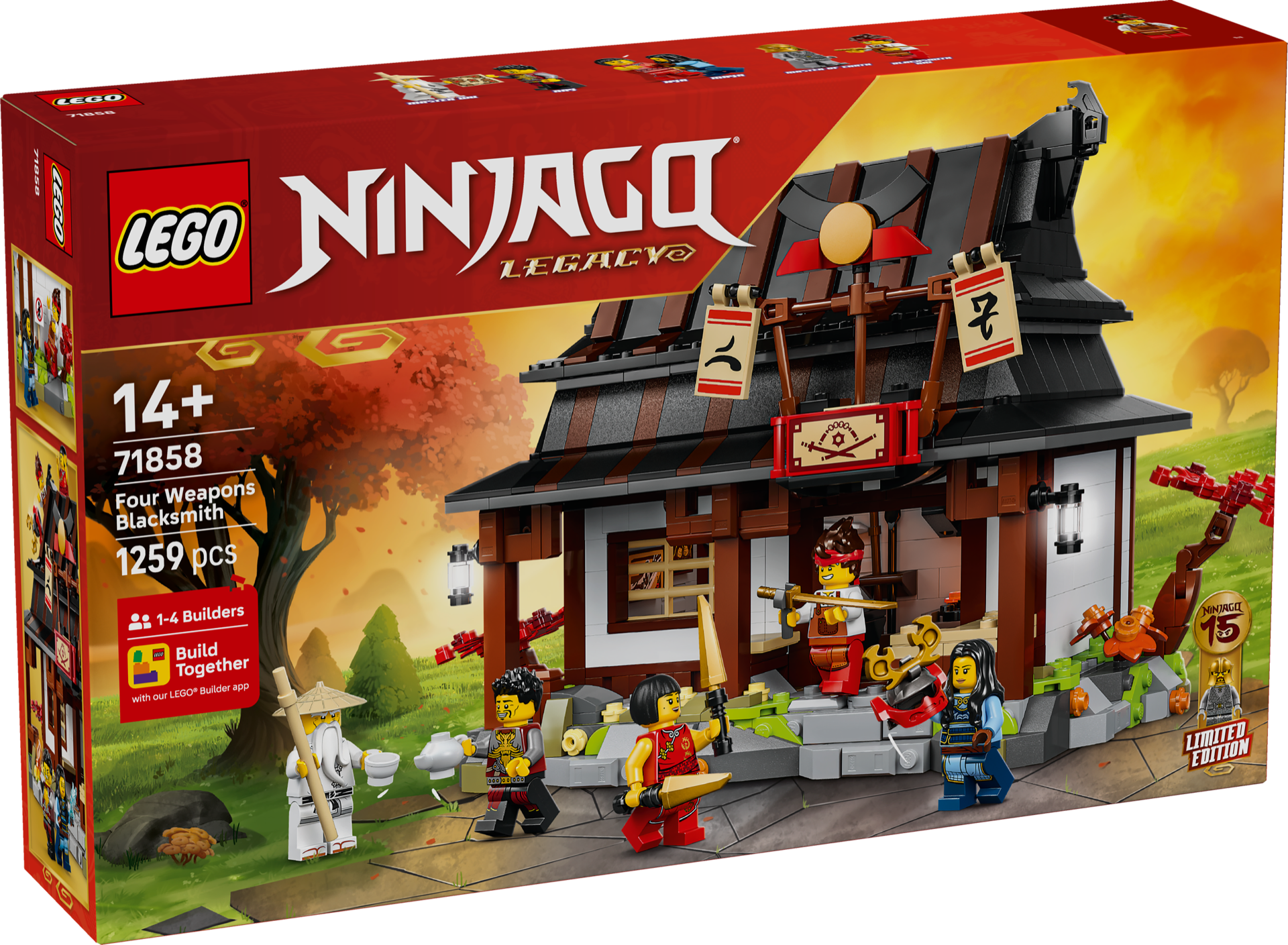 LEGO NINJAGO reveals 71858 Four Weapons Blacksmith anniversary set