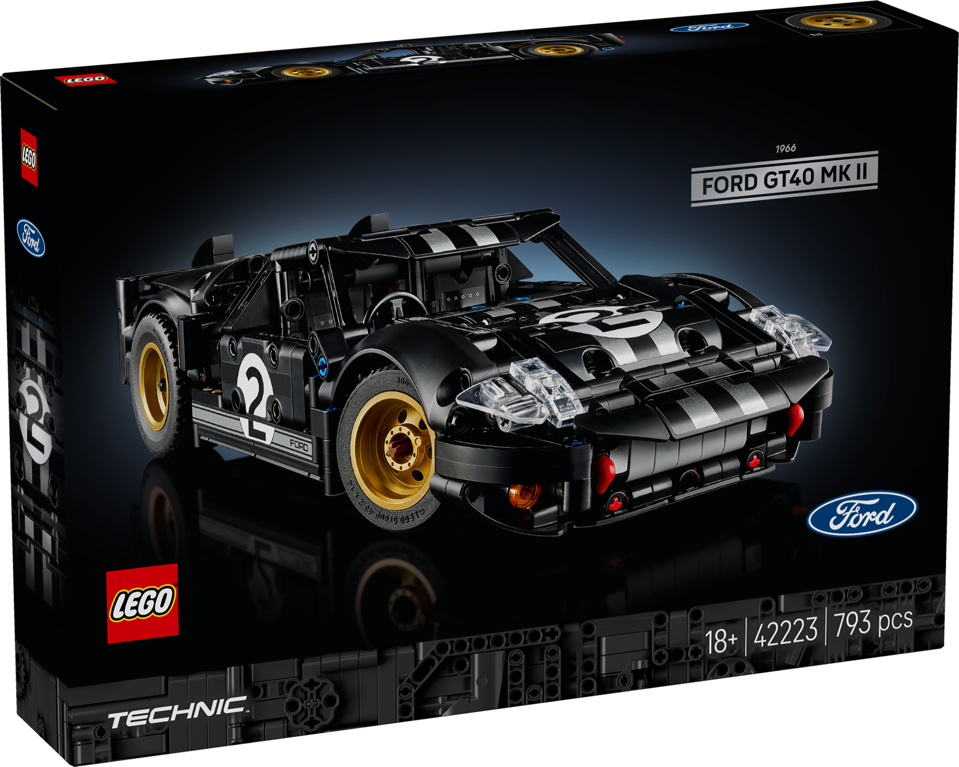 LEGO Technic 42223 1966 Ford GT40 MKII races into view