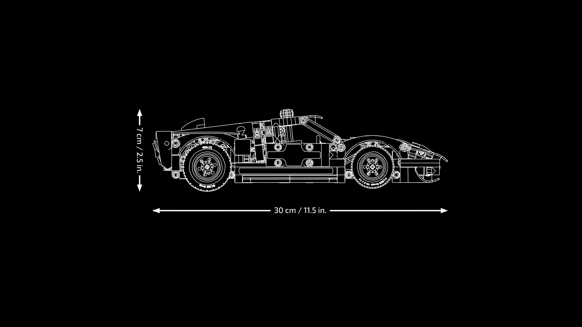 LEGO Technic 42223 1966 Ford GT40 MKII races into view