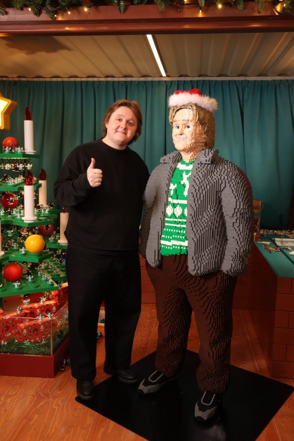 Lewis Capaldi meets his LEGO self at the Chalet of Play