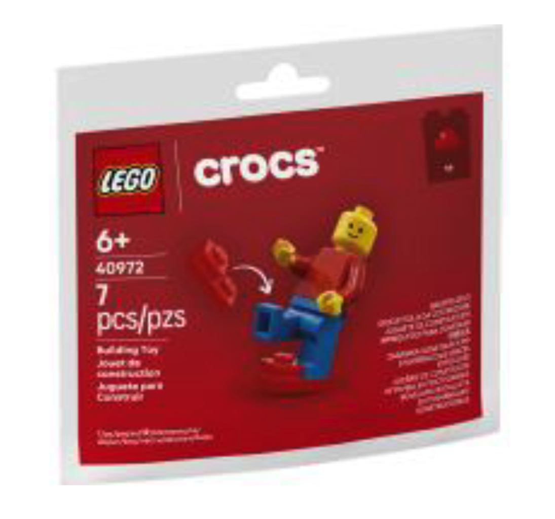 LEGO Crocs Brick Clog box and minifigure packaging revealed