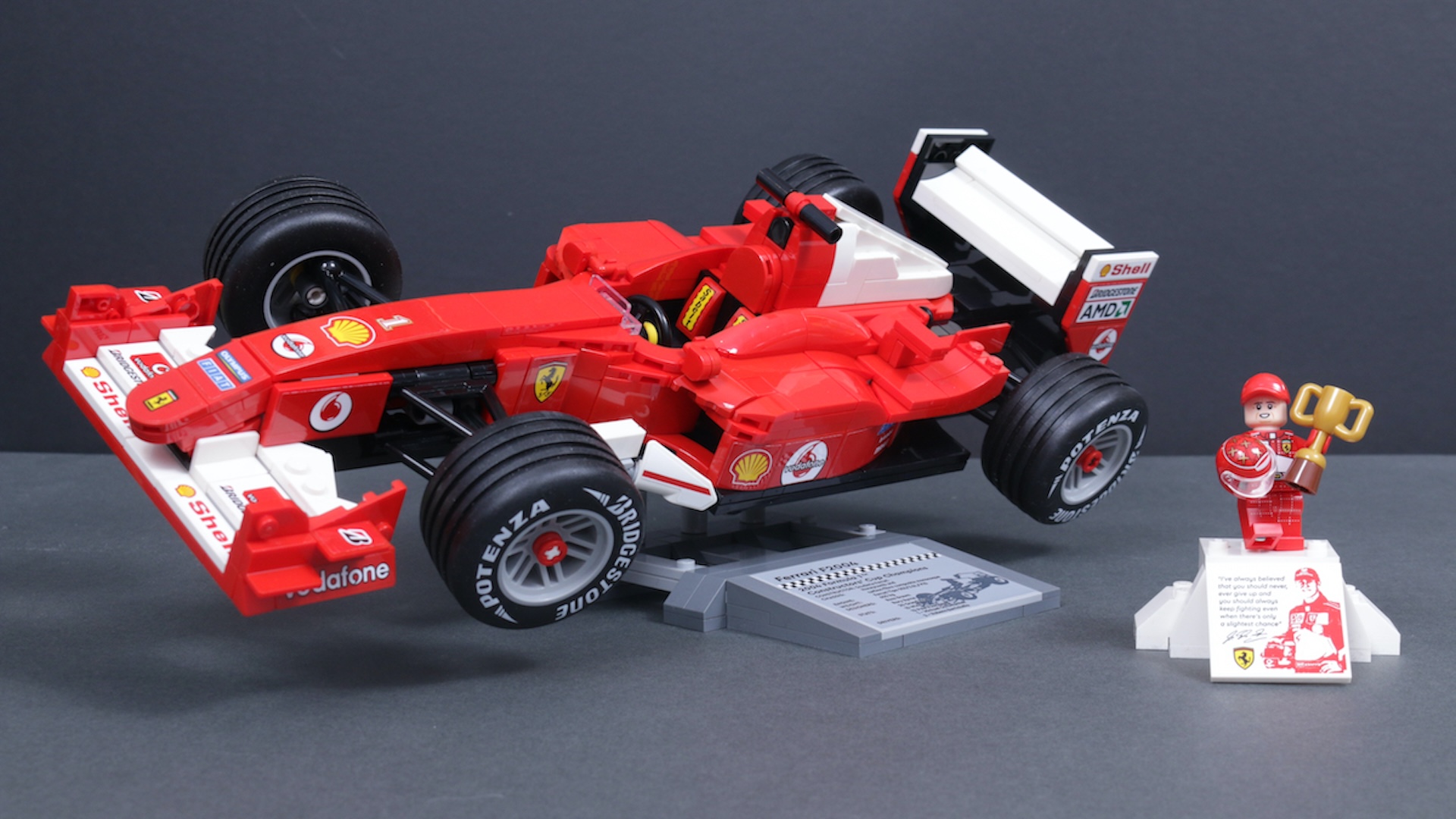 LEGO Icons 11375 Ferrari F2004 & Michael Schumacher review - Brick Fanatics