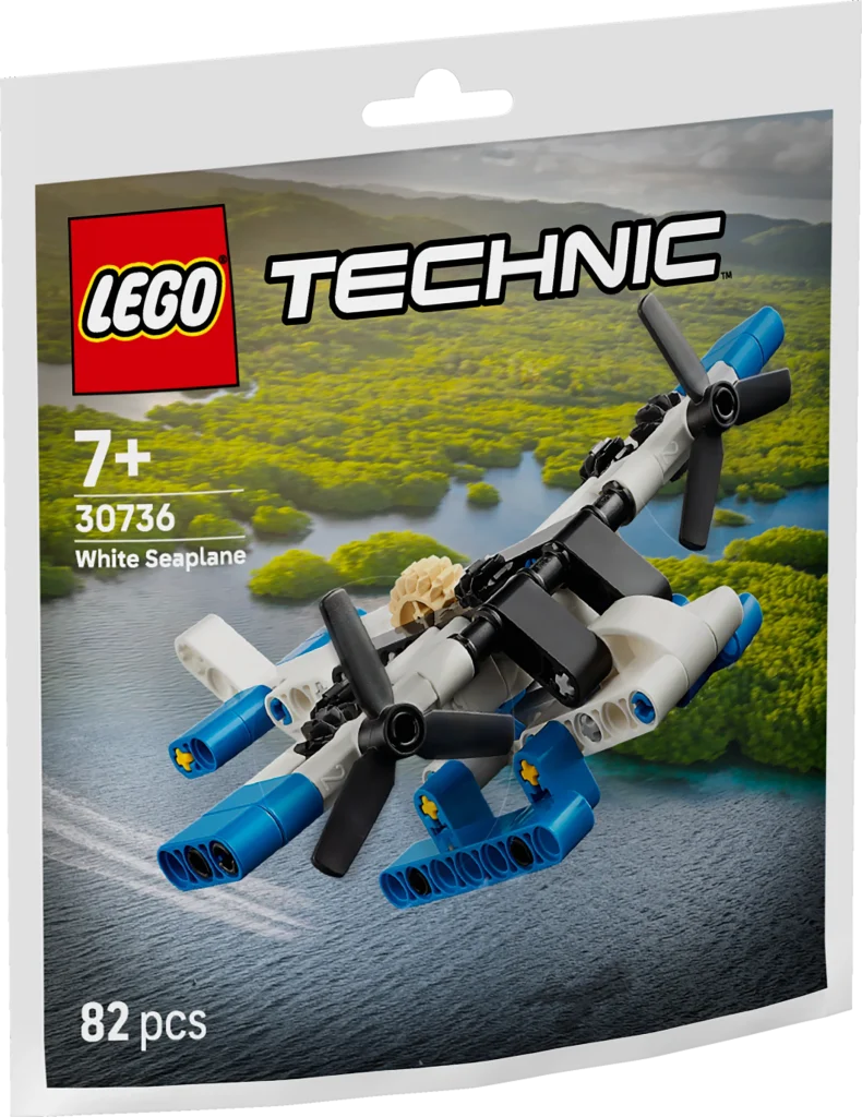 LEGO Technic 30736 White Seaplane polybag revealed