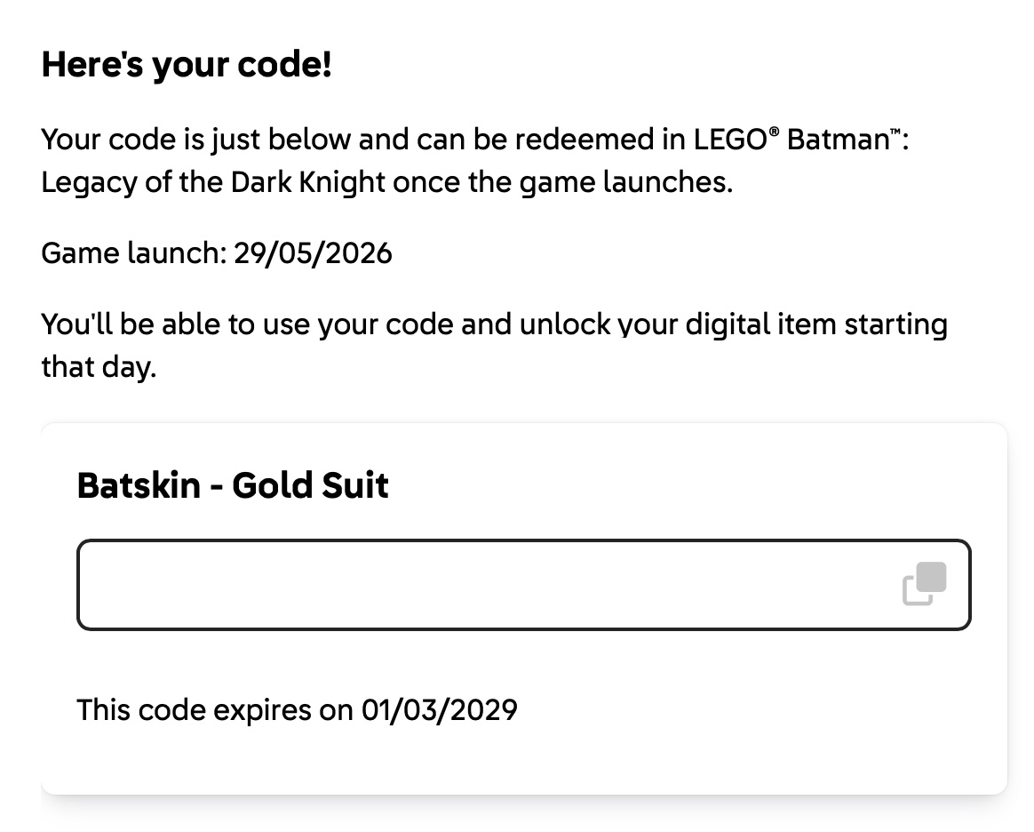 How to redeem all LEGO Batman: Legacy of the Dark Knight set codes ...