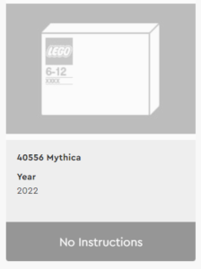 new LEGO 40556 Mythica set confirmed for release in 2022