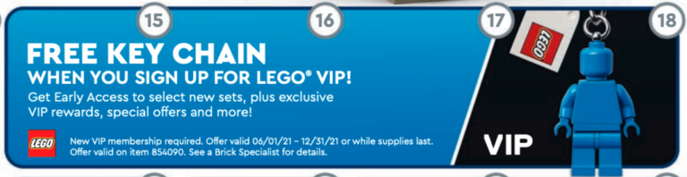 LEGO VIP Blue Keychain revealed