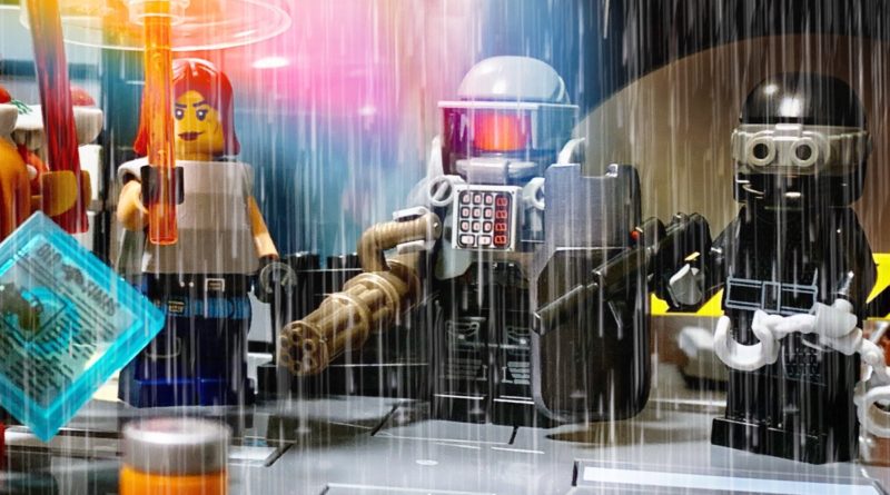 Brick Pic of the Day: Cyberpunk city street