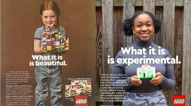 Insert yourself into a classic LEGO advert for International Women's Day