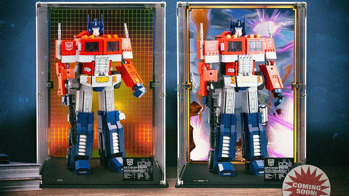 Limited LEGO Transformers display cases launching today