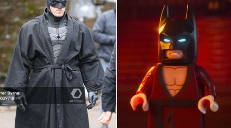 Robert Pattinson channels LEGO Batman while on set