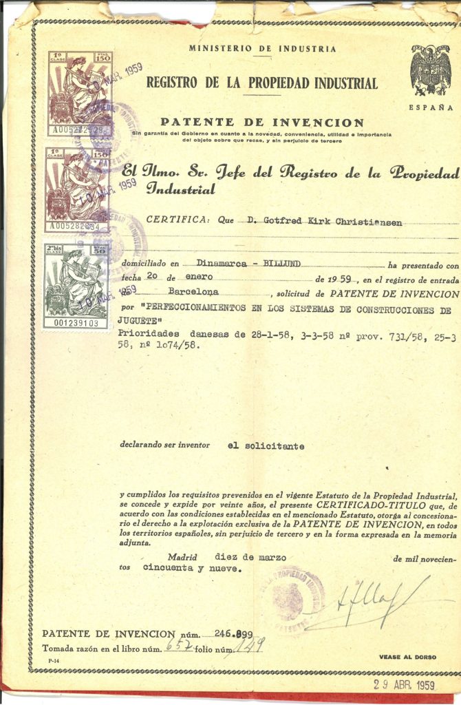 Celebrate International LEGO Day with these original brick patents