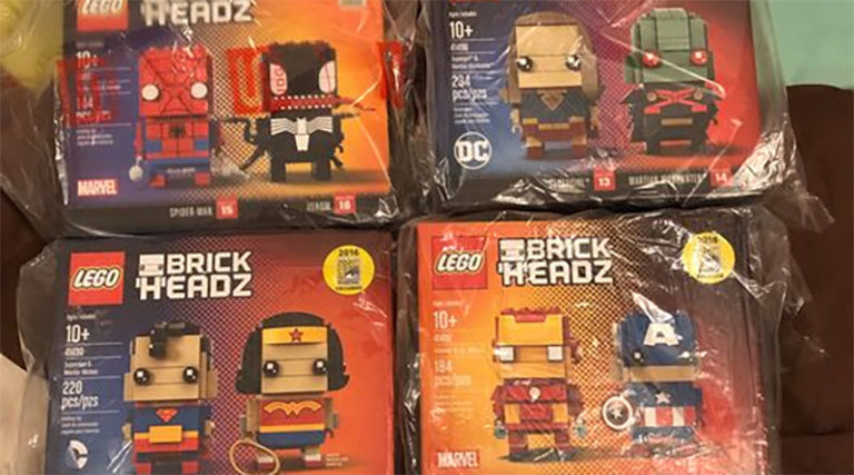First ever Comic Con LEGO BrickHeadz up for auction