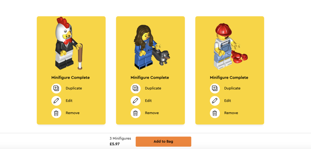LEGO Store Build a Minifigure beta launches online in Europe