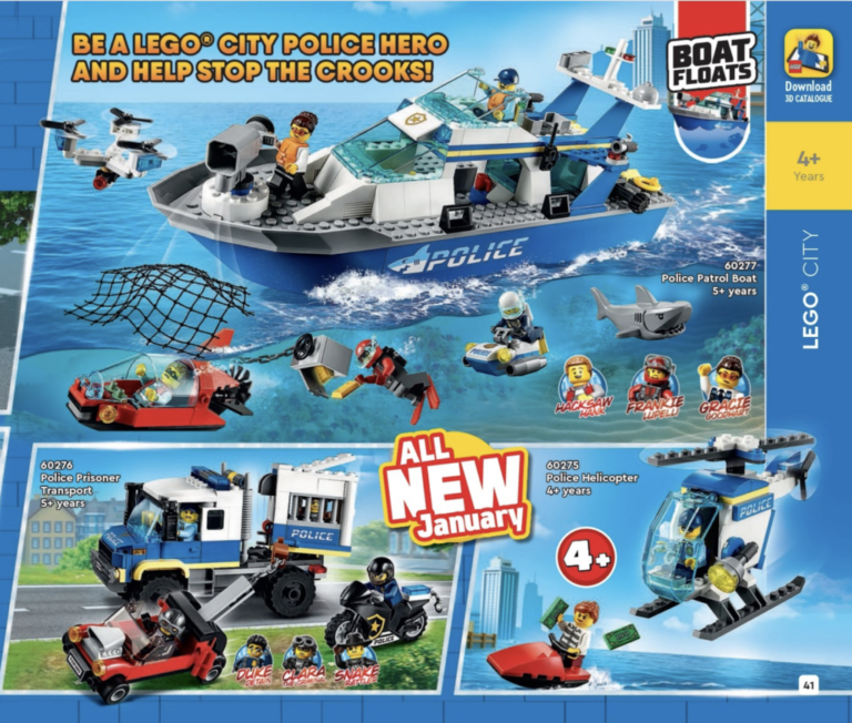 New LEGO CITY 60277 Police Patrol Boat revealed for 2021