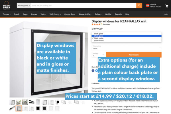 LEGO Display Windows for IKEA Kallax review and gallery