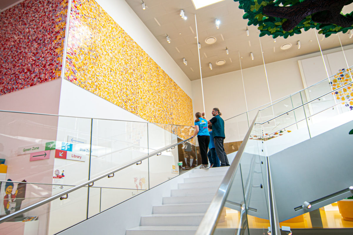 The giant LEGO House murals made for LEGO CON are finished