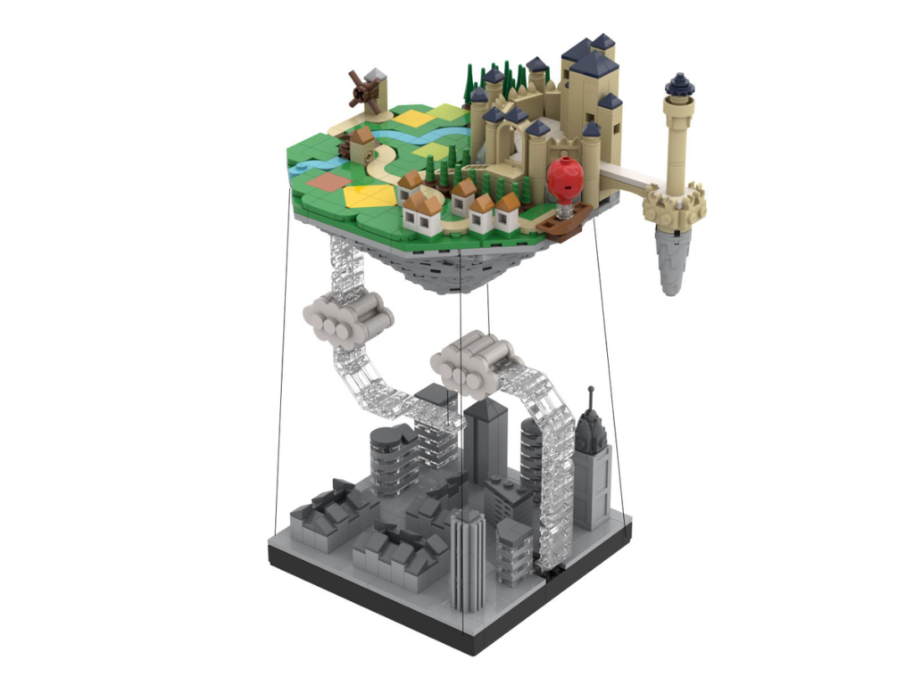 Floating tensegrity project reaches the LEGO Ideas review stage