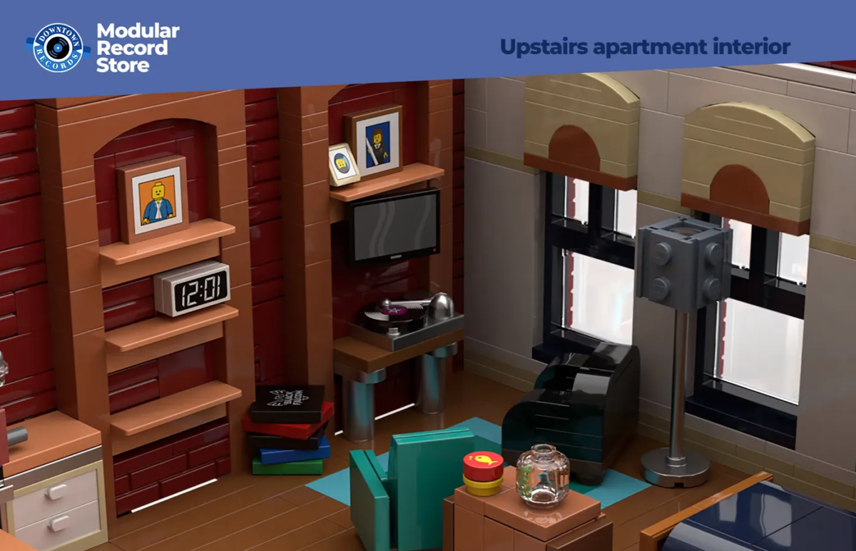 Modular record store reaches third 2021 LEGO Ideas review