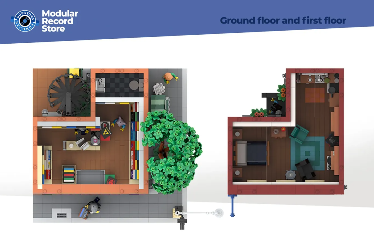 Modular record store reaches third 2021 LEGO Ideas review