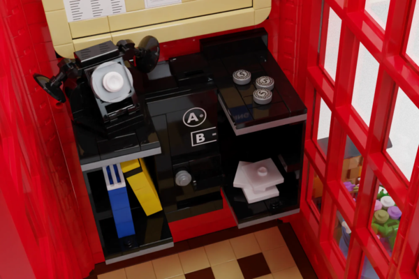 Vintage red LEGO phone box dials for review at LEGO Ideas