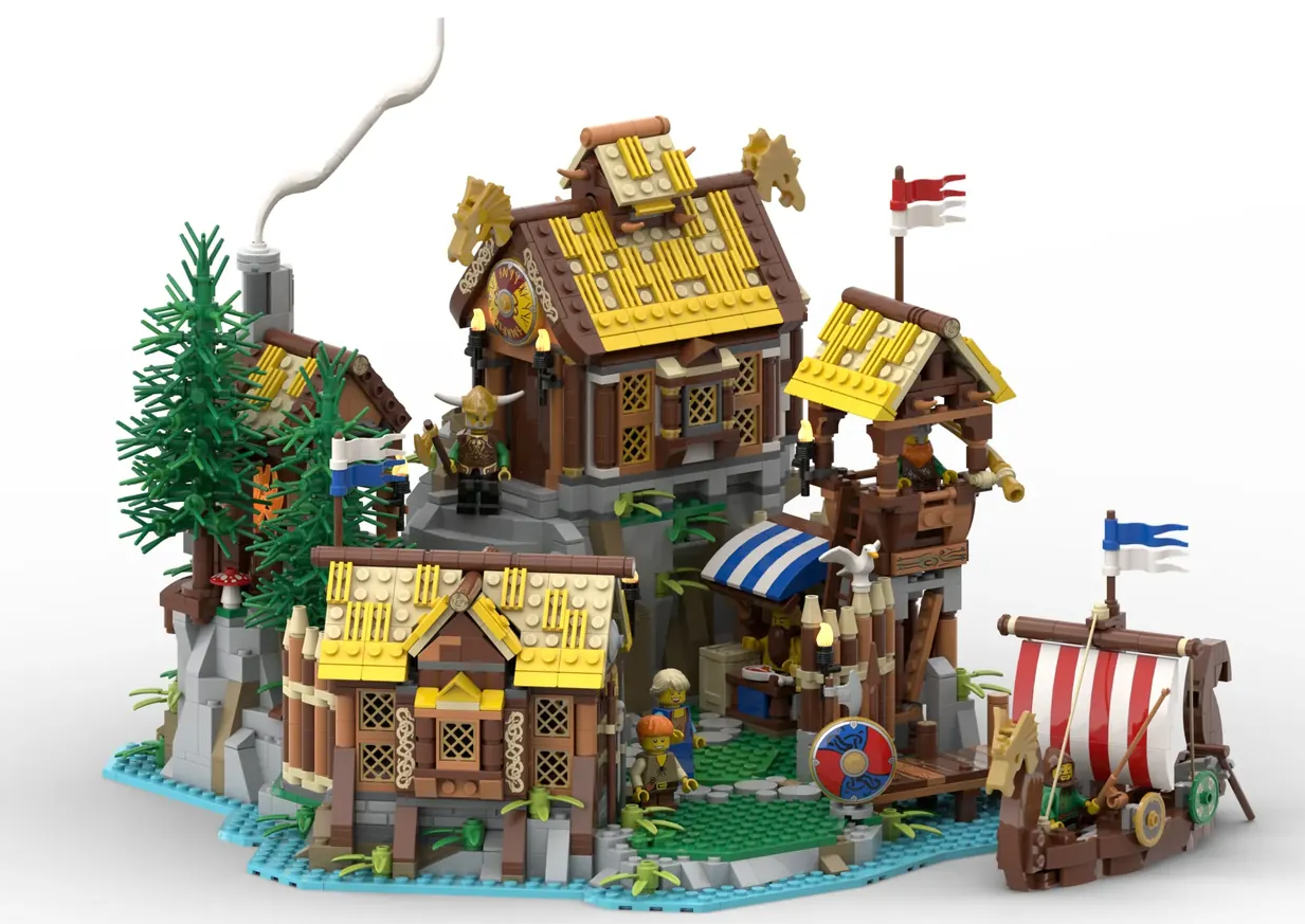 LEGO Ideas 21343 Viking Village is the best of both projects
