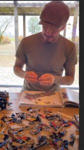 David Beckham slowly builds LEGO Technic 42110 Land Rover Defender