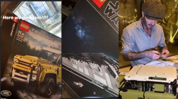 David Beckham slowly builds LEGO Technic 42110 Land Rover Defender