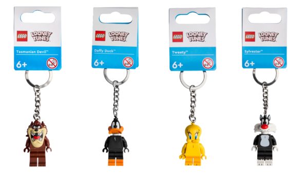 Four new LEGO Looney Tunes minifigure keyrings coming soon