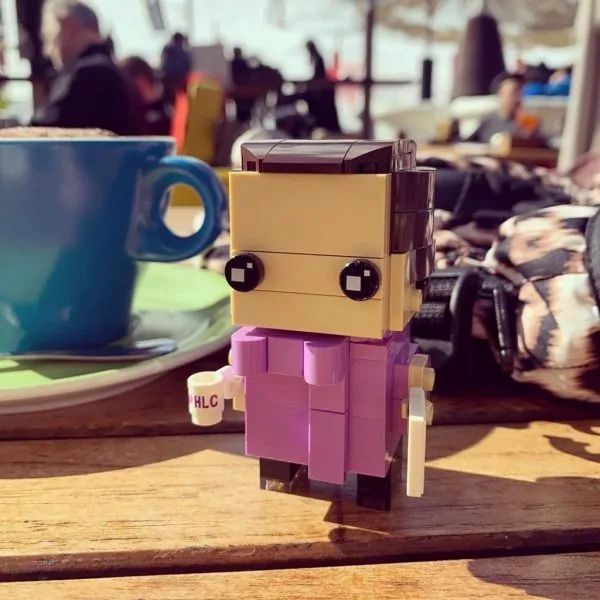 LEGO MASTERS judge Amy Corbett recreates her outfits as BrickHeadz builds