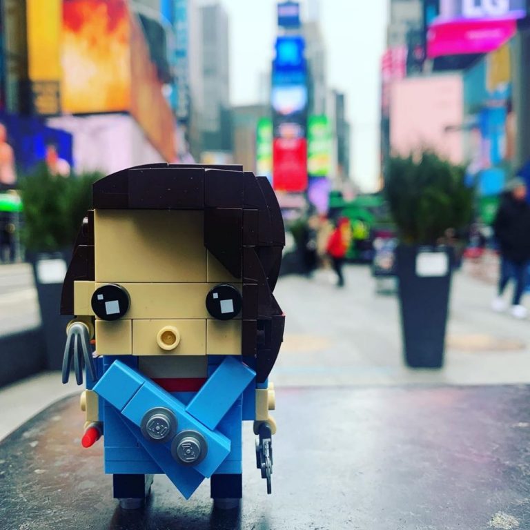 LEGO MASTERS judge Amy Corbett recreates her outfits as BrickHeadz builds