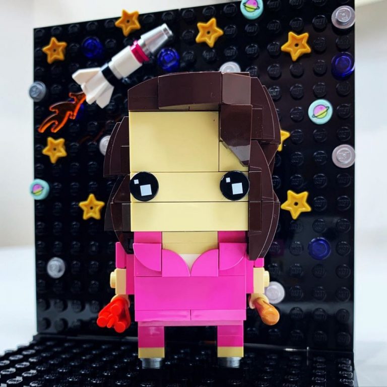 LEGO MASTERS judge Amy Corbett recreates her outfits as BrickHeadz builds