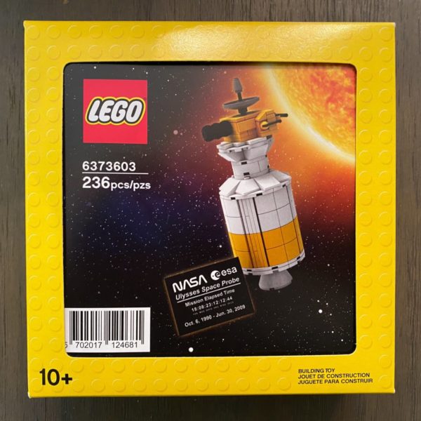 First look at LEGO NASA Ulysses Space Probe VIP reward in hand
