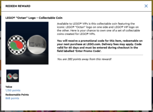 The third LEGO Collectible Coin is now available for VIPs online