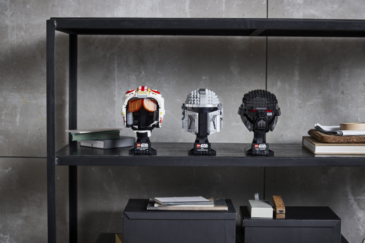 LEGO Star Wars Mandalorian and Luke Skywalker helmet prices