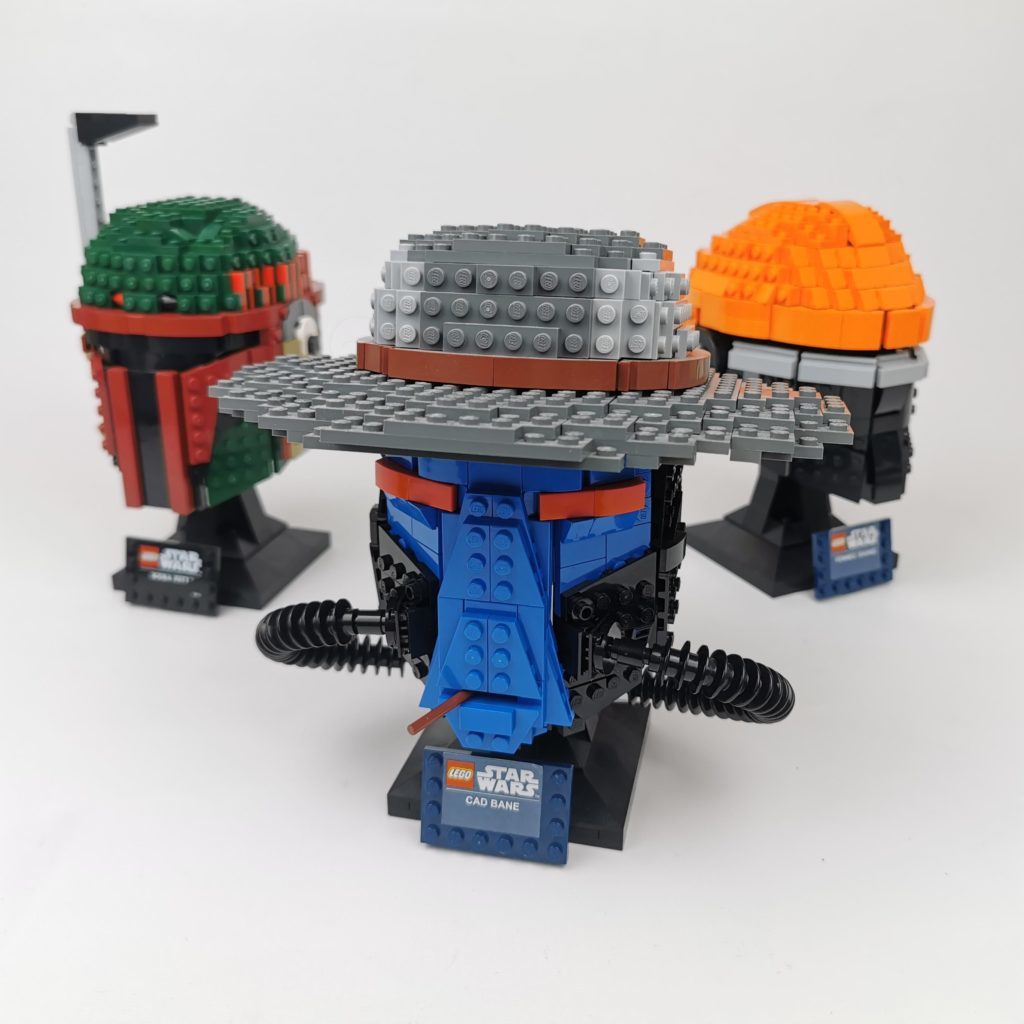 We need these LEGO Star Wars: The Book of Boba Fett helmets